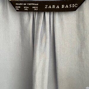 Zara | Tops | Zara Light Blue Extra Large Blouse | Poshmark